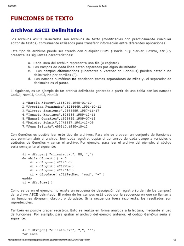 Funciones de Texto | PDF | Comillas | Ascii