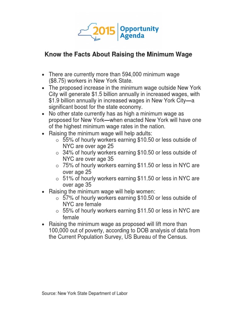 New York Minimum Wage Increase Facts | PDF