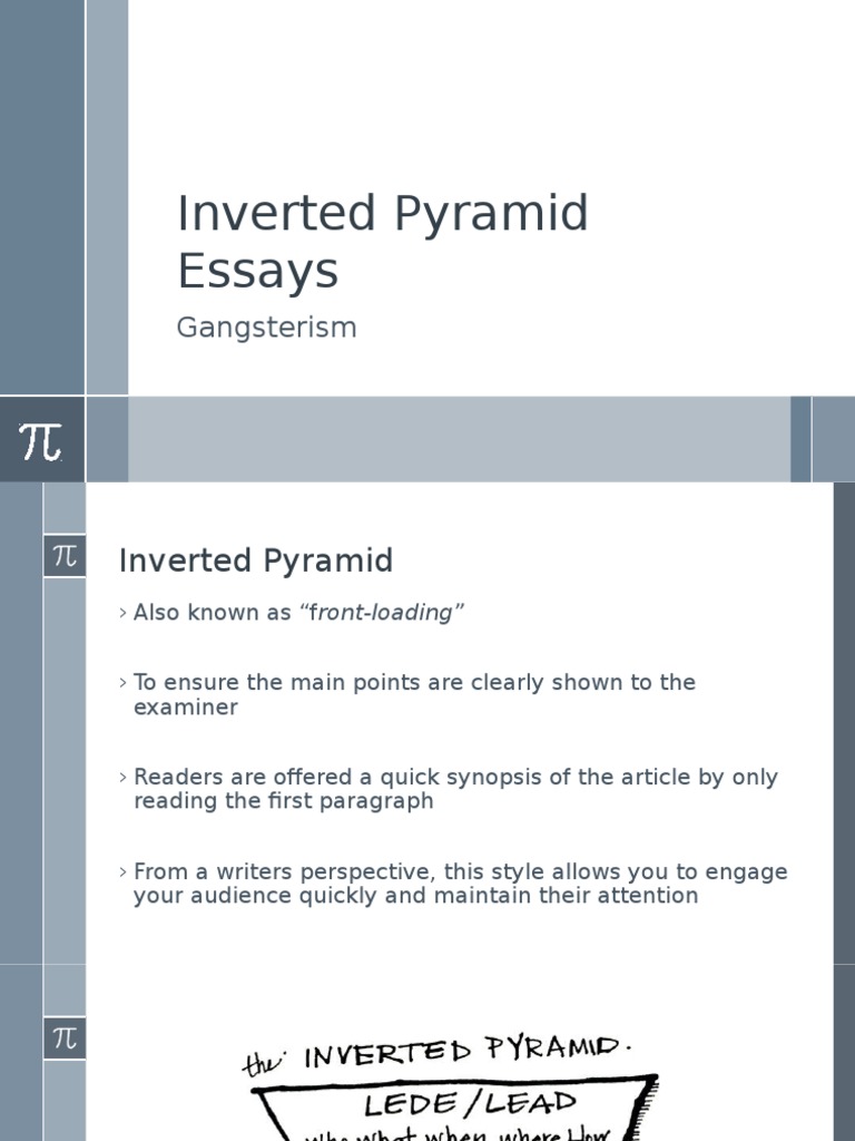 Inverted Pyramid Essays | PDF | Gang | Essays