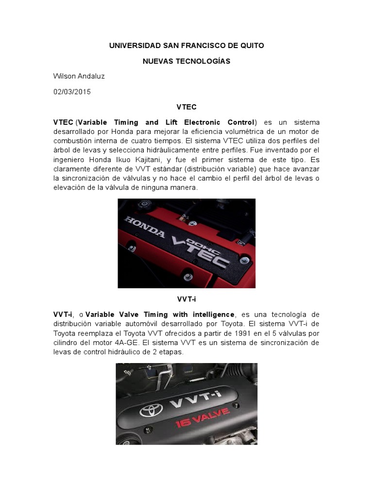 VVTI | PDF