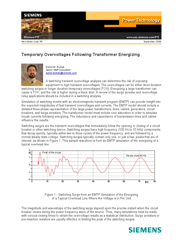 Temporary Overvoltages Following Transformer Energizing Pdf