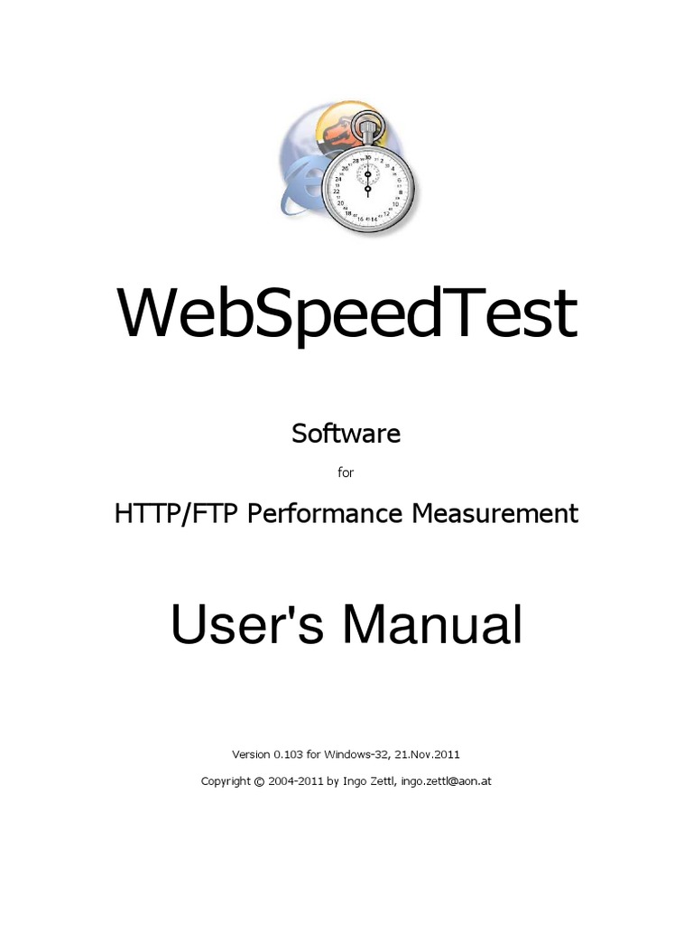 WebSpeedTest UserManual 0.103 | PDF | Hypertext Transfer Protocol ...