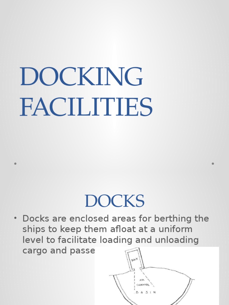 Docking Facilities: Types and Design | PDF | Port | Harbor
