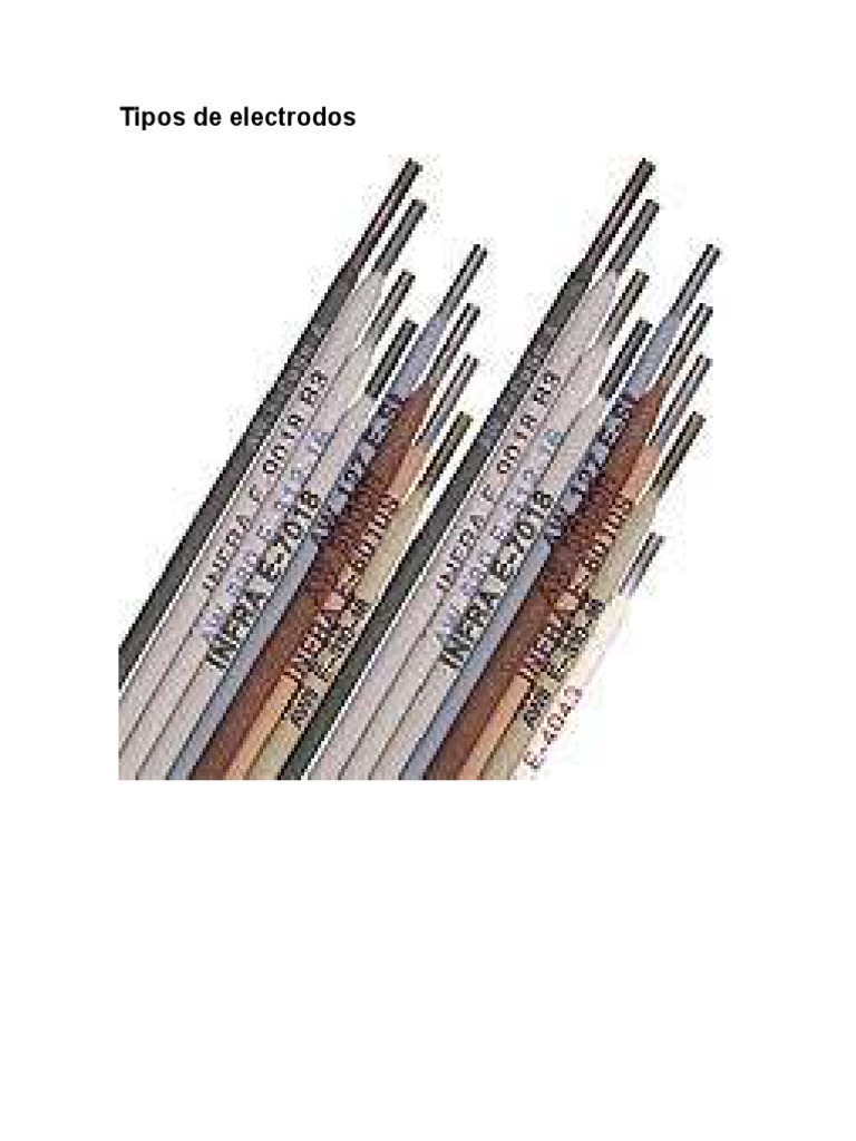 Tipos de Electrodos | Descargar gratis PDF | Soldadura | Construcción