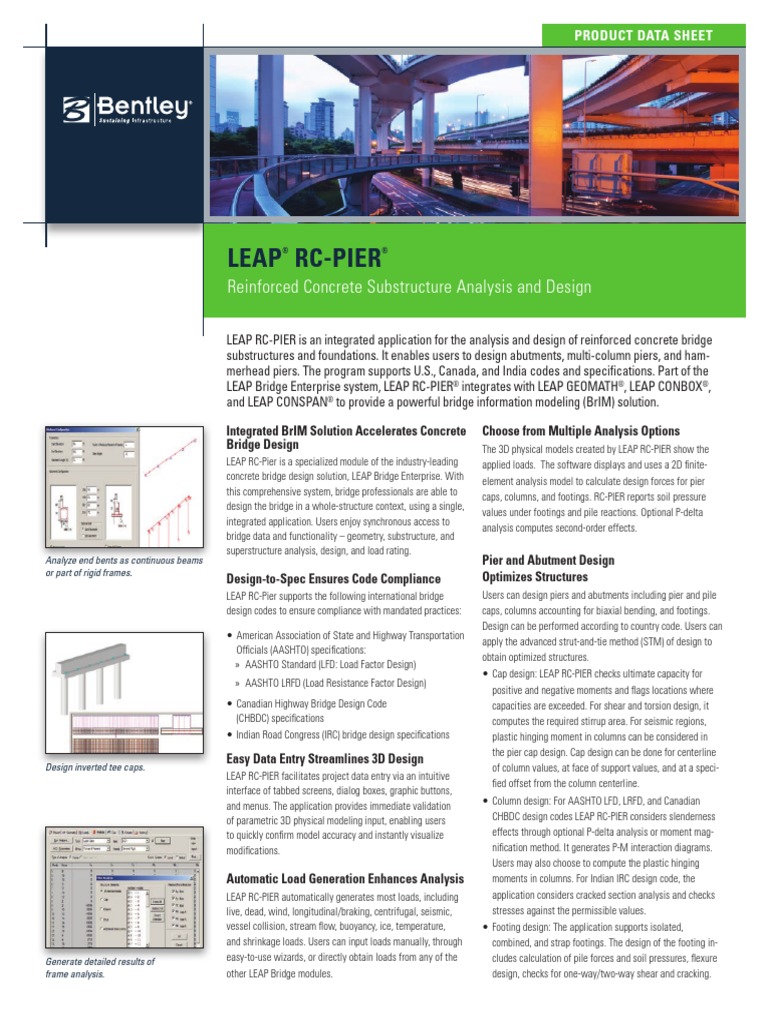 Leap Rc-Pier: Reinforced Concrete Substructure Analysis and Design ...