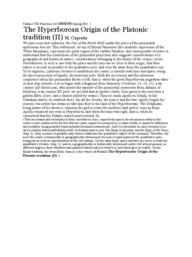 Origin of The Platonic Tradition | PDF | Apollo | Delphi