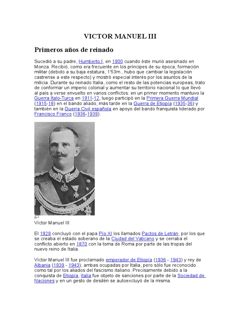 Victor Manuel III.-scrubbed | PDF | Historia