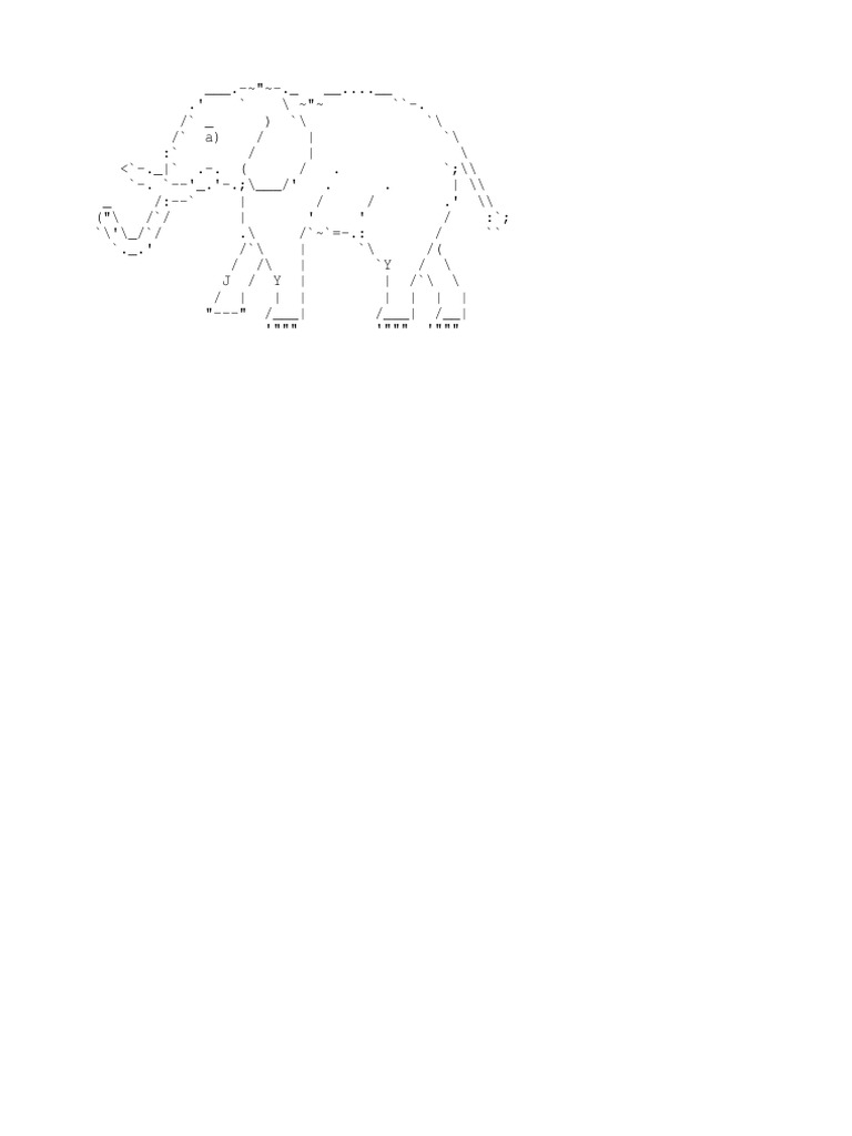 ASCII Art Elephant | PDF