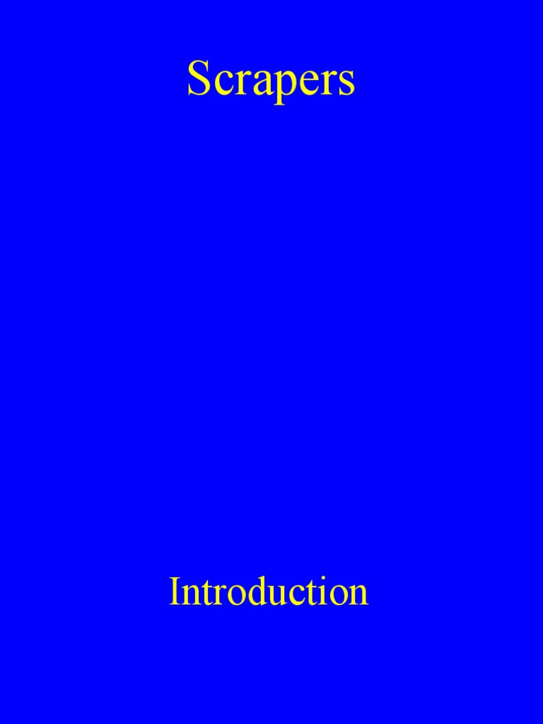Scrapers | PDF | Speed | Soil