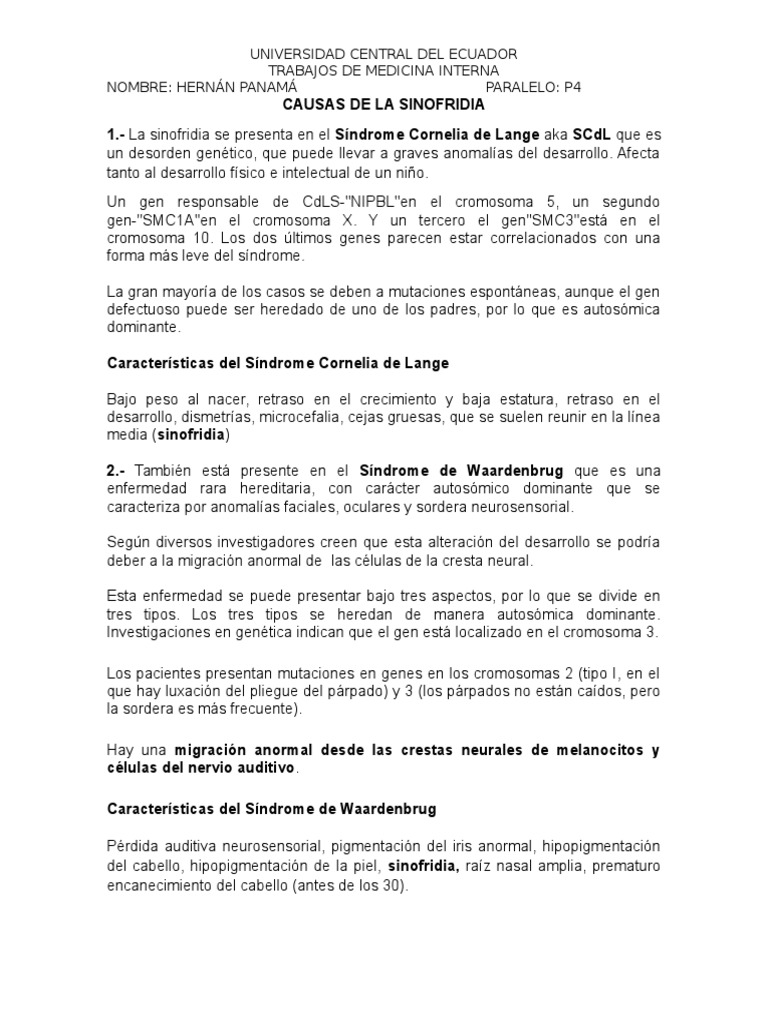 Causas de Sinofridia y Clasificación de Úlceras | PDF | Piel | Mutación