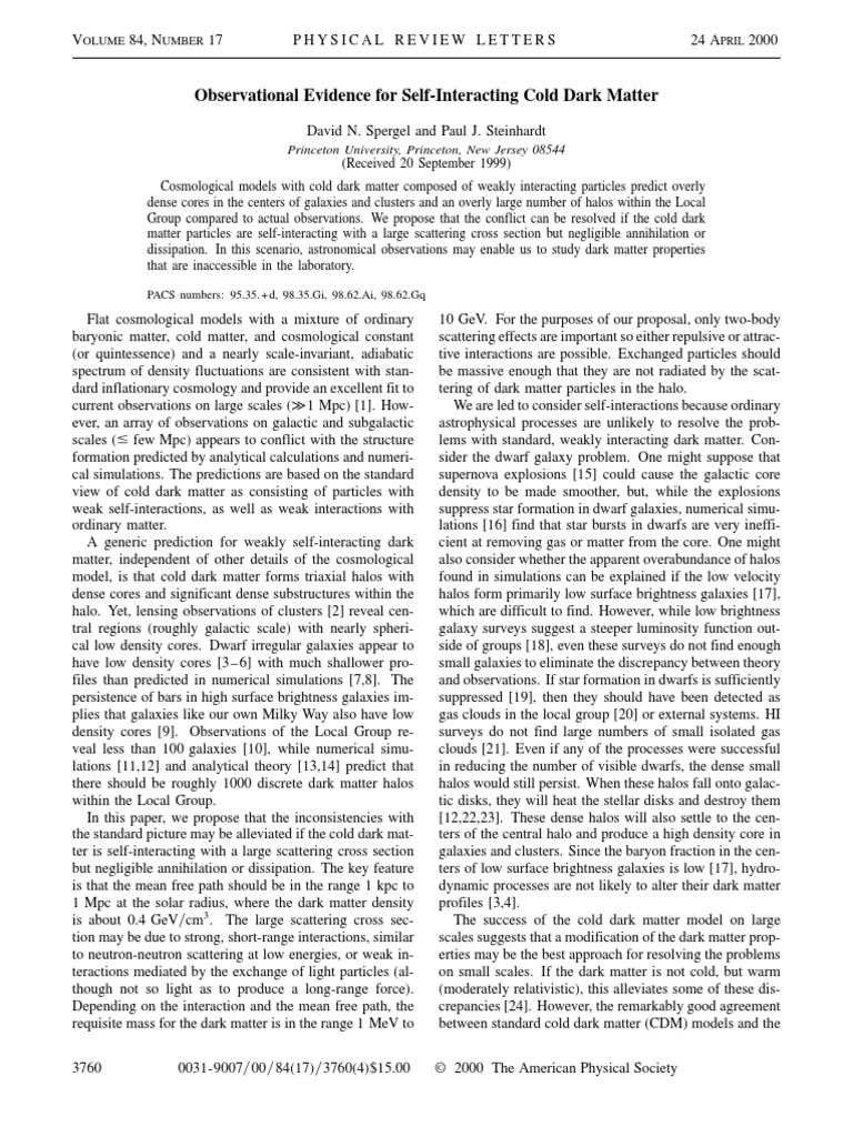Spergel 2000 | PDF | Dark Matter | Galaxy