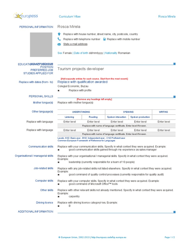 Curriculum Vitae Rosca Mirela | PDF | Cognition | Communication