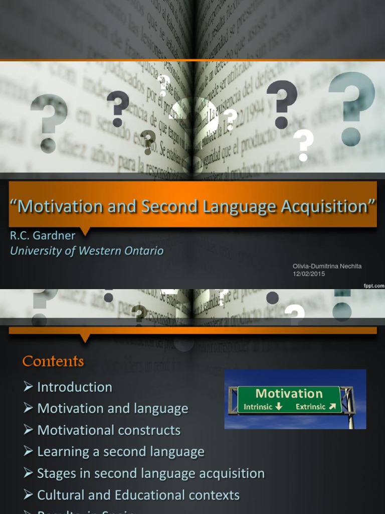 Motivation and SLA | PDF | Second Language Acquisition | Motivation
