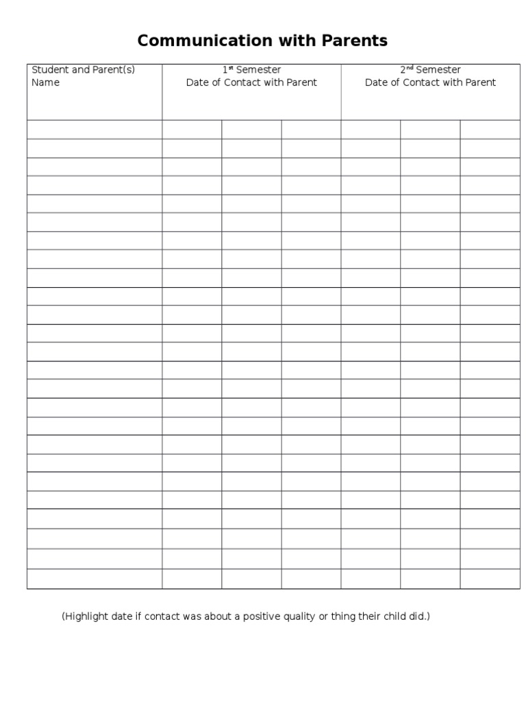 Parent Communication | PDF