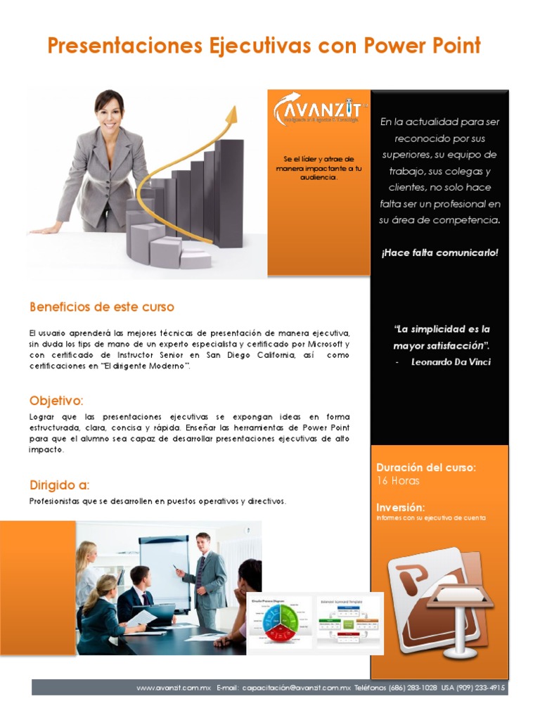 Temario Presentaciones Ejecutivas Con Power Point | PDF | Microsoft ...