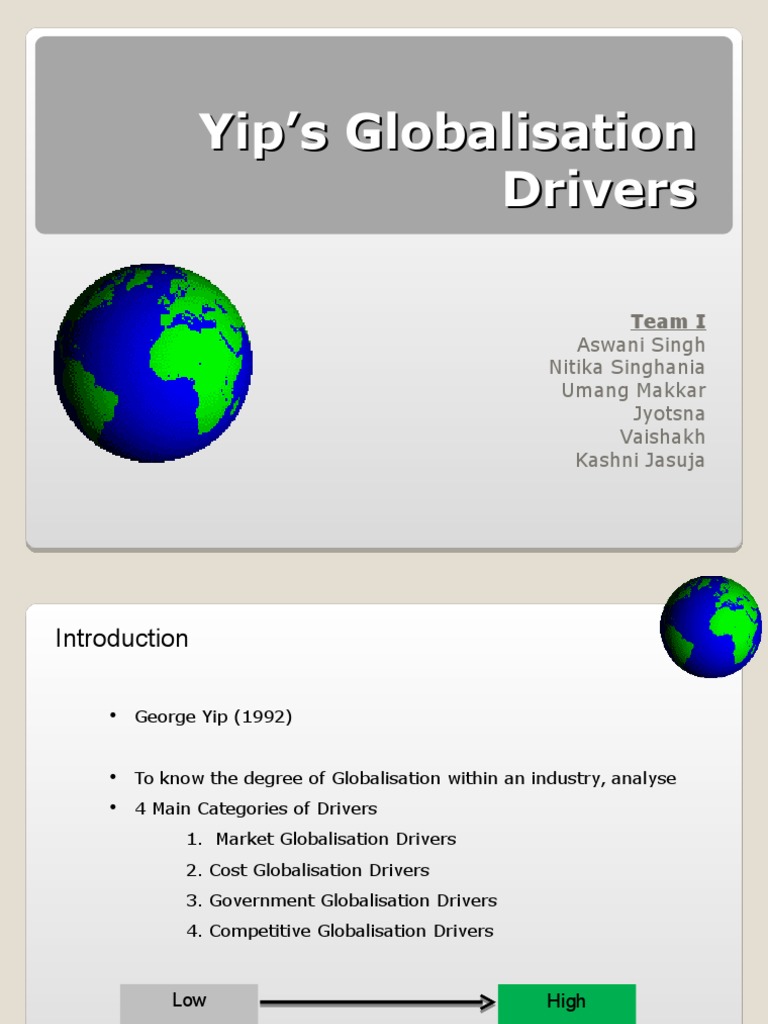 Yip's Globalisation Drivers | PDF | Globalization | Strategic Management