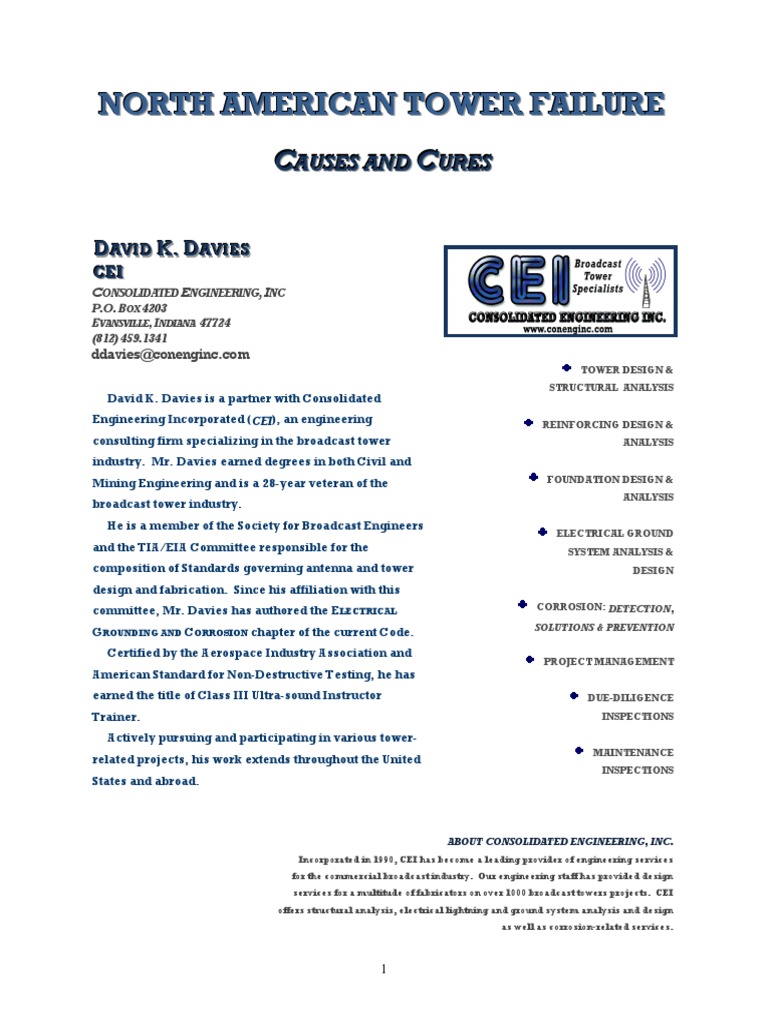 Tower Failures | PDF | Corrosion | Soil