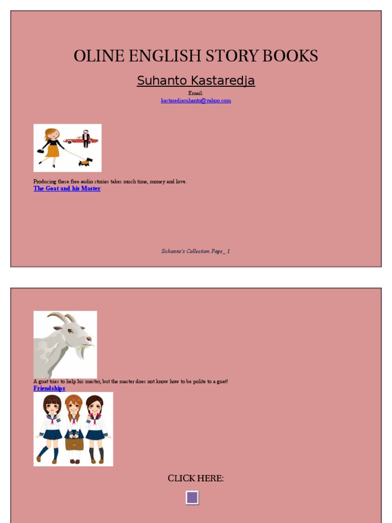 Online English Strory Books For Children and MP3 | PDF | Audiobook ...