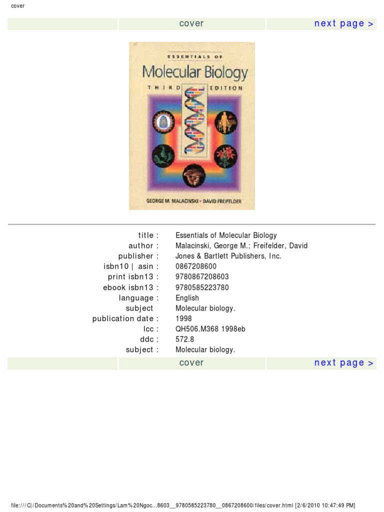 Essentials of Molecular Biology | PDF | Regulation Of Gene Expression ...