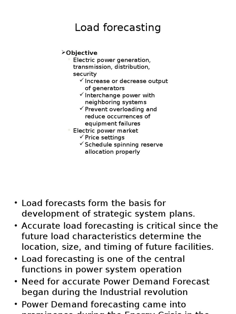 Load Forecasting | PDF | Weather Forecasting | Forecasting