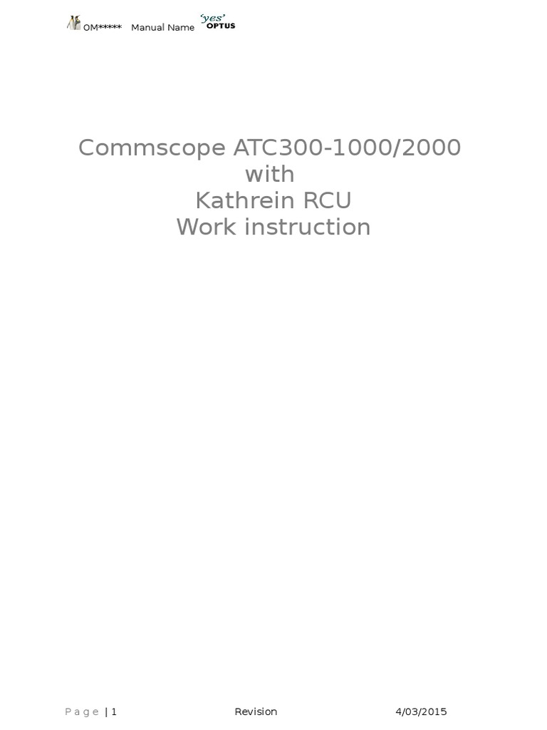 Commscope ATC With Kathrein RCU Instruction | PDF | File Transfer Protocol | Firewall (Computing)