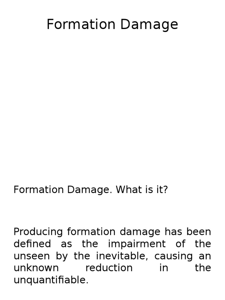 Formation Damage | PDF | Petroleum Reservoir | Permeability (Earth ...