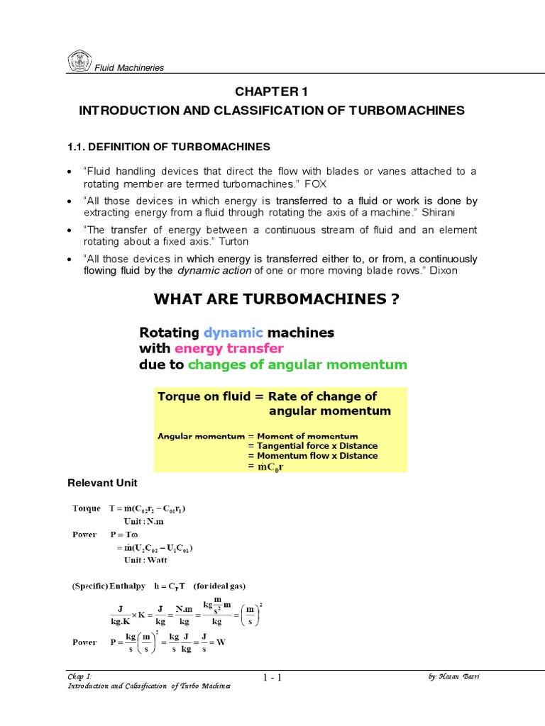 Introduction to Turbomachines | PDF | Turbomachinery | Turbine