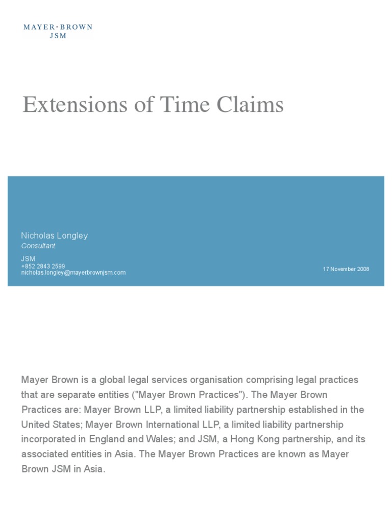 Extensions of Time Claims | PDF | Causality | Liquidated Damages