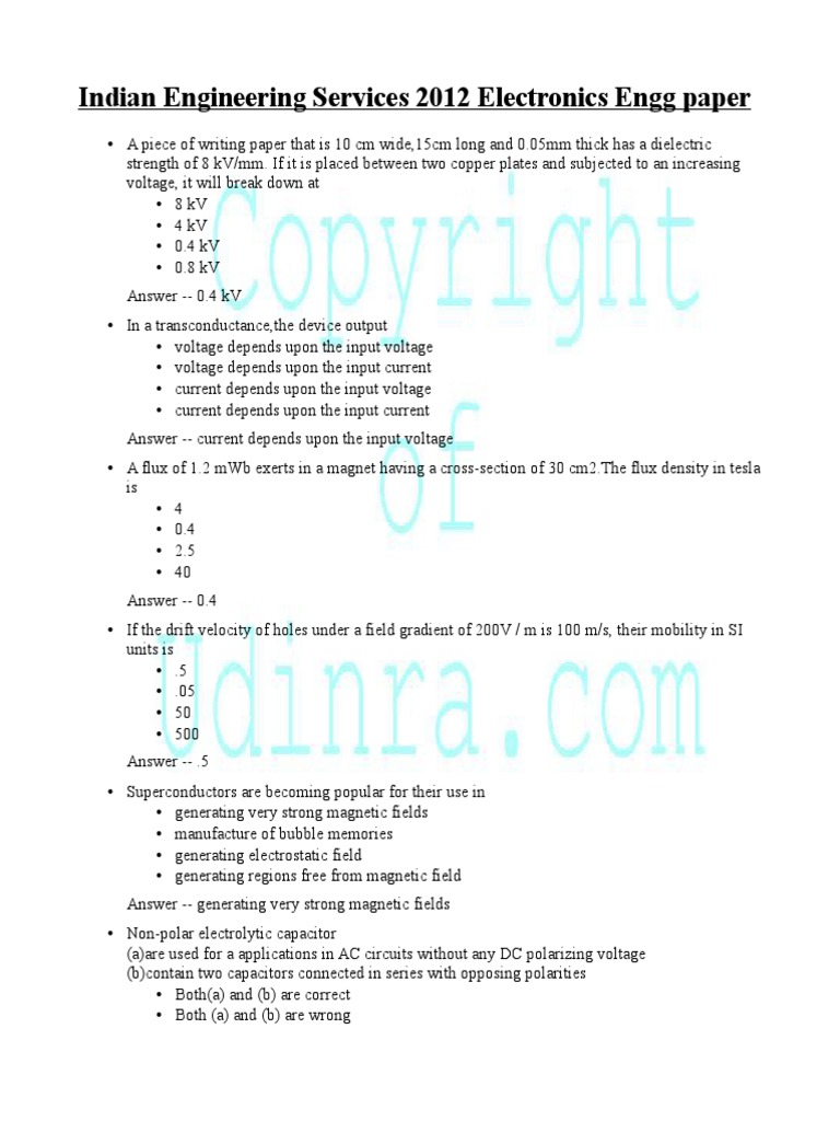 Ies Electronics Paper | PDF | Amplifier | Bipolar Junction Transistor
