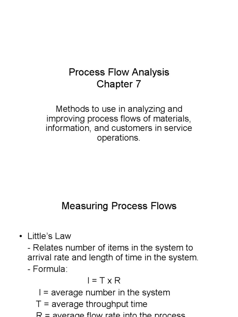 Process Flow Analysis | PDF | Systems Theory | Systems Science