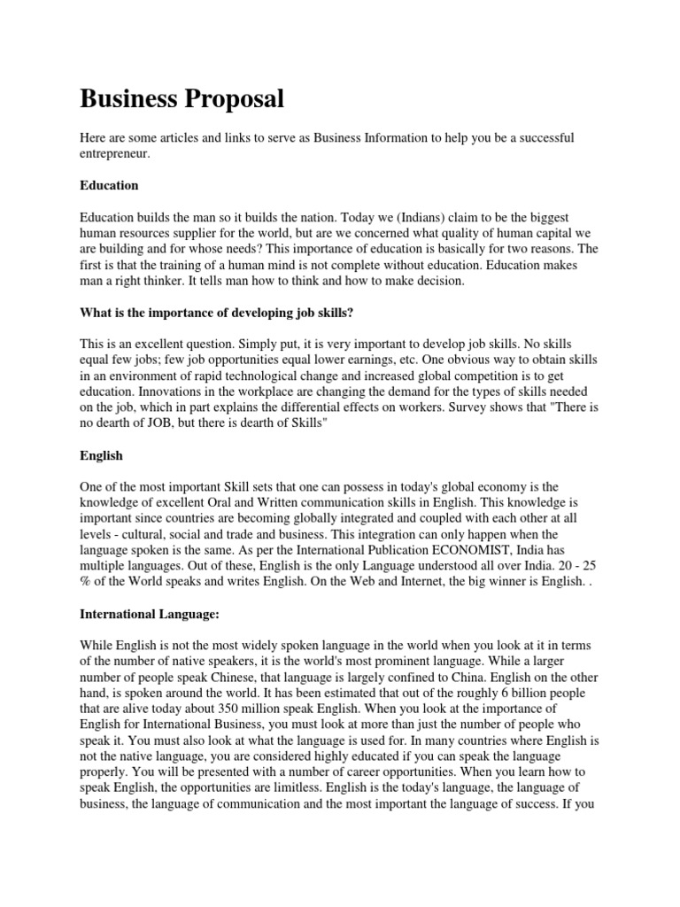 Business Proposal Sample | PDF | Franchising | Call Centre