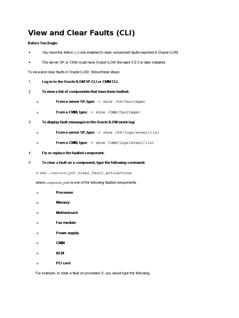 Clear Faults Using The CLI | PDF | Command Line Interface | System Software