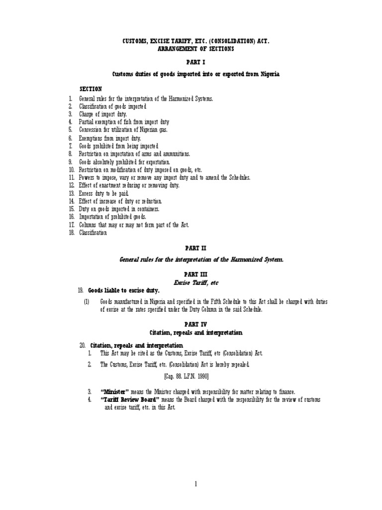 2008 Customs Tariff - TV Nigeria | PDF | Tuna | Textiles