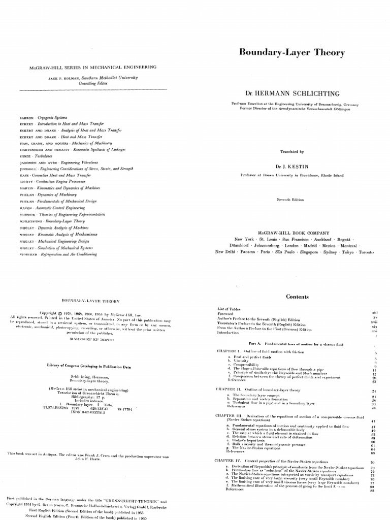 Schlichting H. - Boundary Layer Theory Springer | PDF | Nature