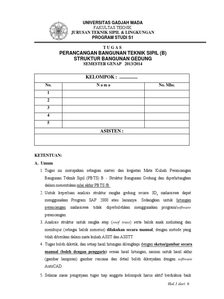 Soal Tugas PBTS Gedung UGM | PDF | Sains & Matematika
