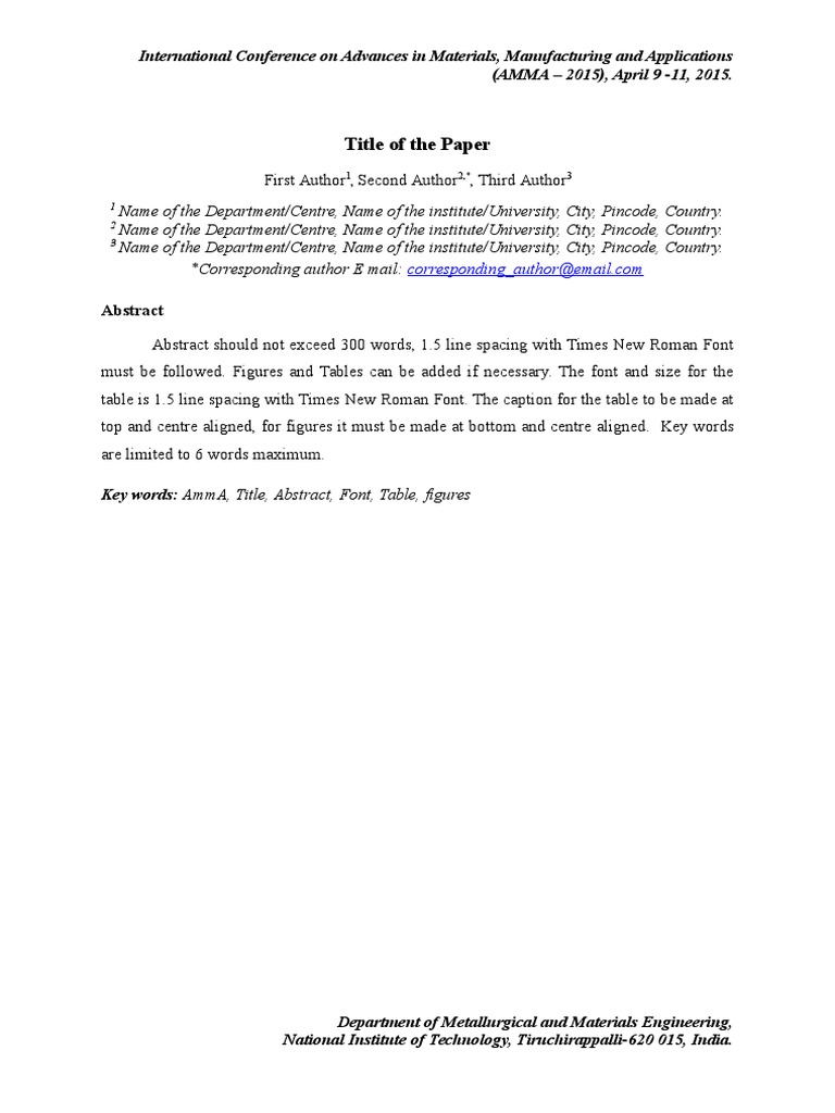 AmmA - 2015 Abstract Template | PDF