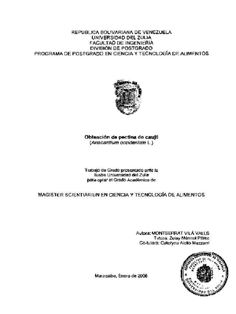 Obtencion de Pectina de Caujil | PDF | Pared celular | Alimentos