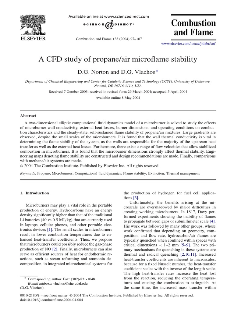 Propane Combustion Reaction Mechanism | Download Free PDF | Heat ...
