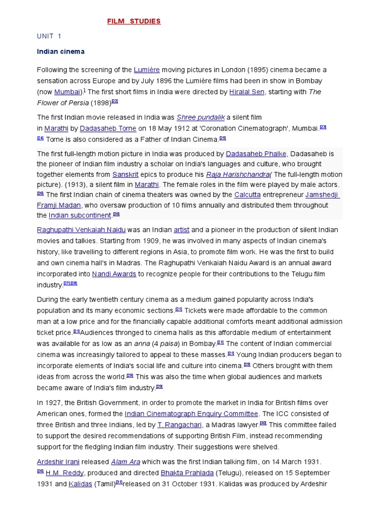 The Emergence and Golden Age of Indian Cinema: A Brief History of Early ...