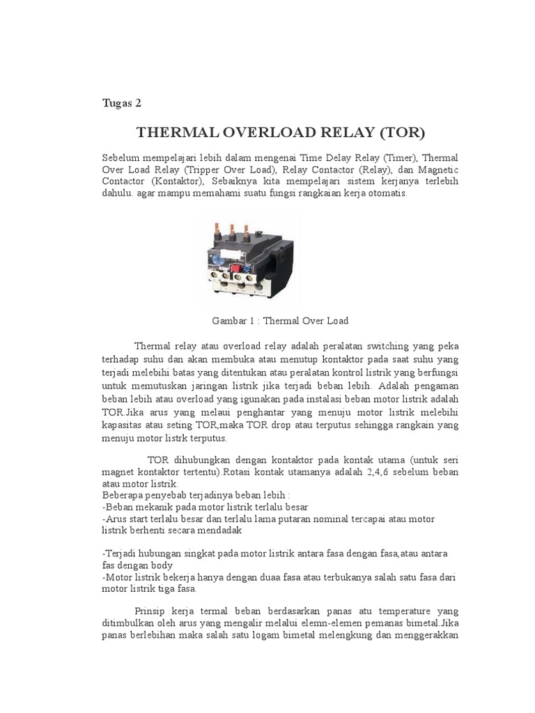 Thermal Overload Relay | PDF | Sains & Matematika | Komputer