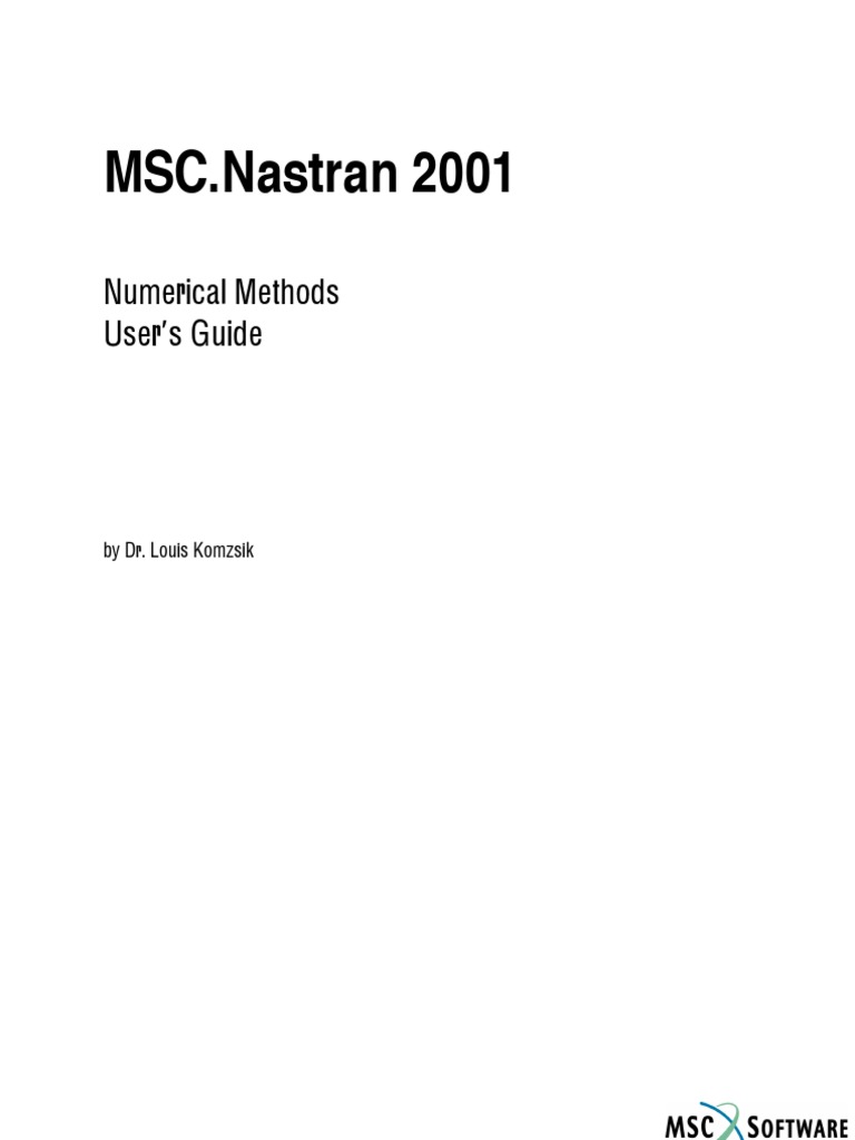 MSC - Nastran Numerical Methods User's Guide PDF | PDF | Matrix (Mathematics) | Eigenvalues And ...