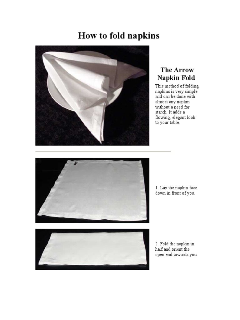 15 Napkins Fold | PDF | Tableware | Leisure