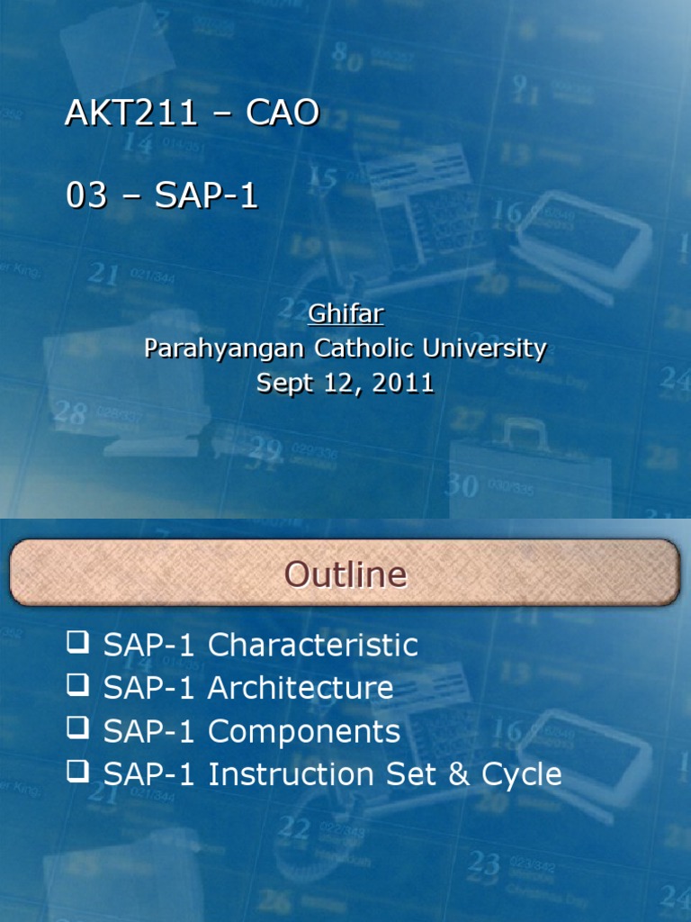 03 Sap 1 | PDF | Input/Output | Random Access Memory