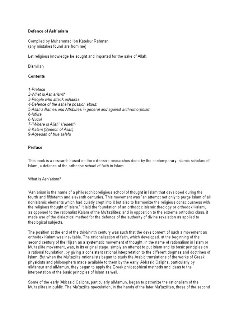 ASHARISM | PDF | Quran | Islam