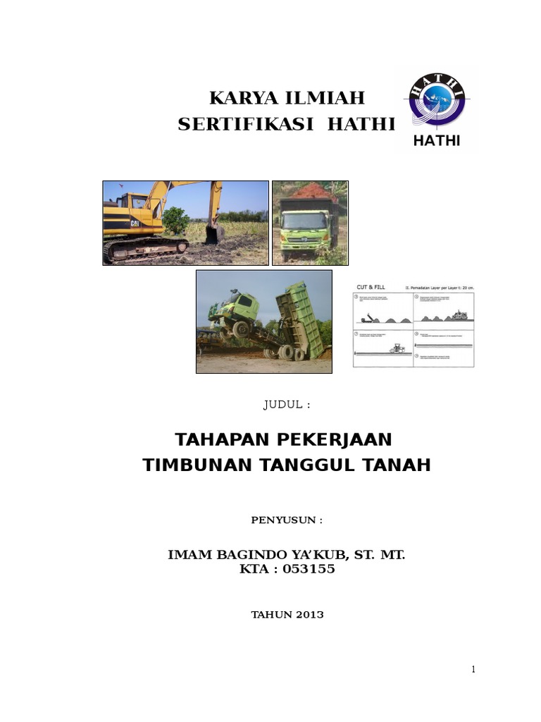 1 Tahapan Pekerjaan Timbunan Tanggul Tanah | PDF
