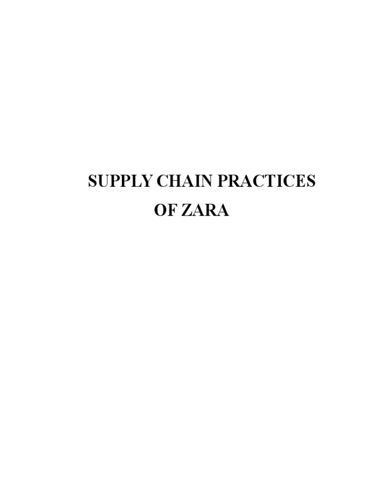 Zara Scm. | PDF | Supply Chain | Retail