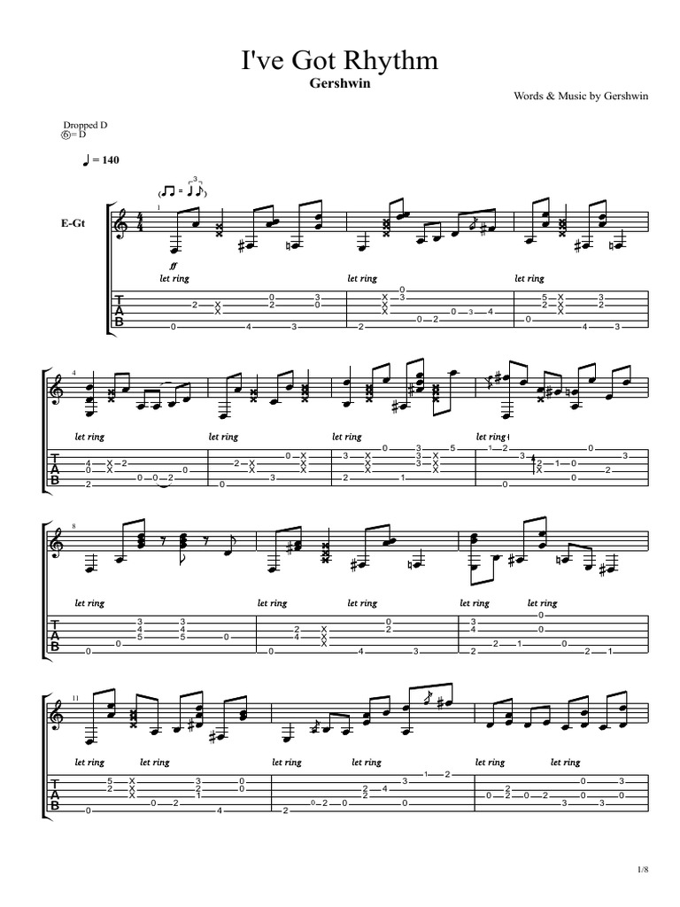 Gershwin, George - I'Ve Got Rhythm | PDF