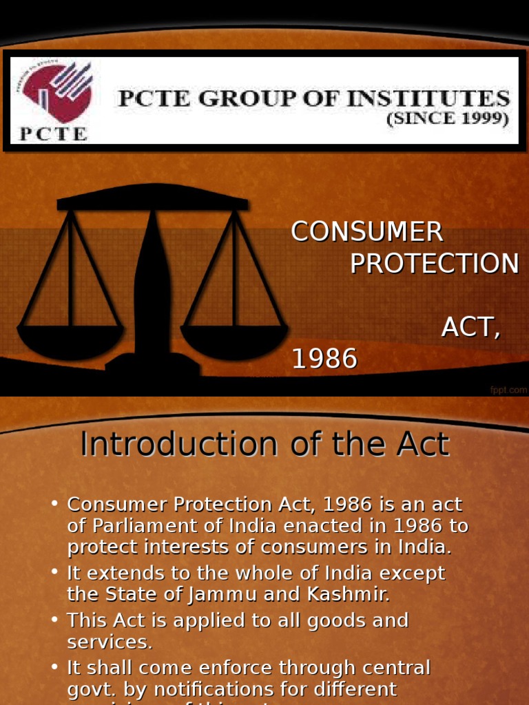 Consumer Protection Act 1986 Summary | PDF | Consumer Protection ...