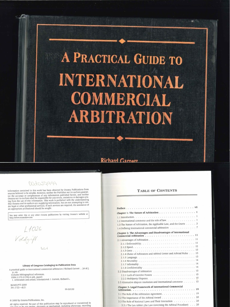 A Practical Guide To International Commercial Arbitration | PDF