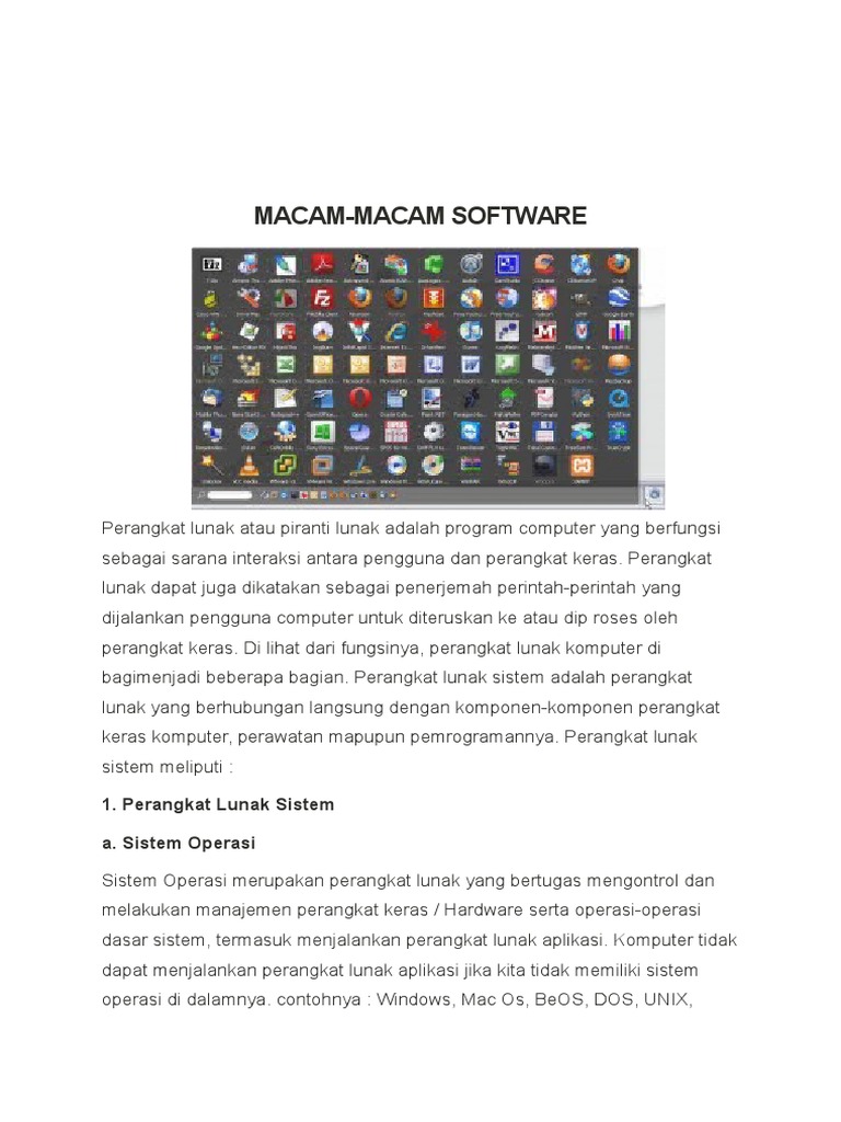 Kliping Macam-Macam Software | PDF